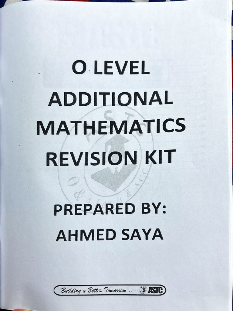 Addmath Review Guide 1 | PDF