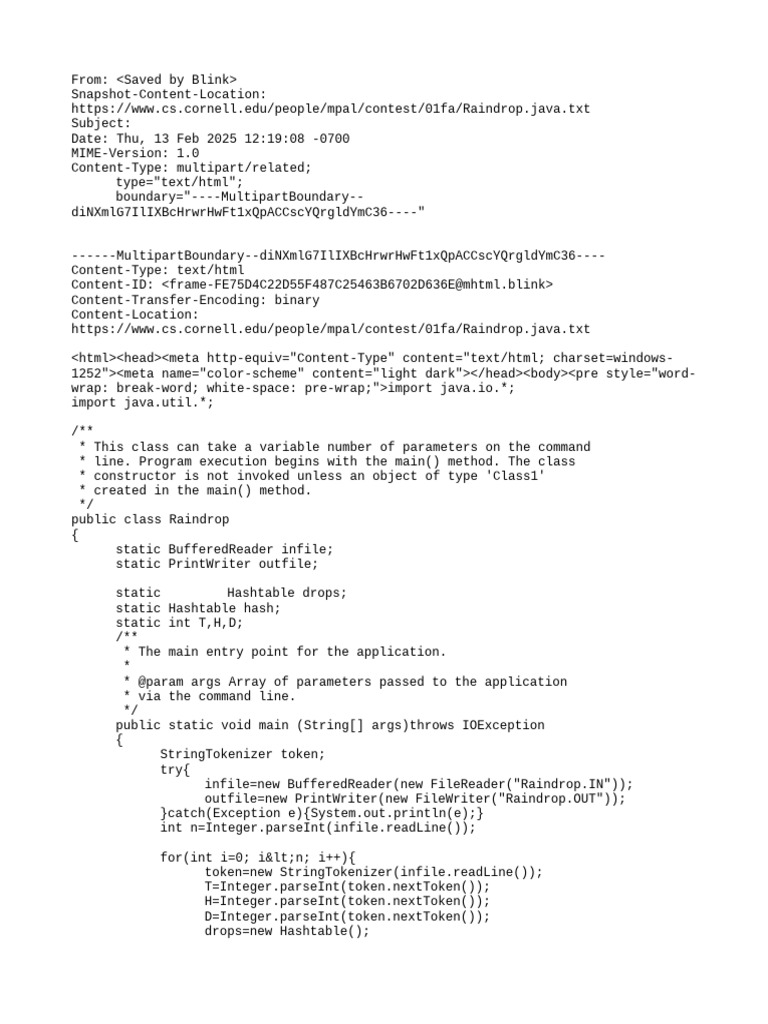 Java Raindrop Simulation Code | PDF | Object Oriented Programming | Software Development