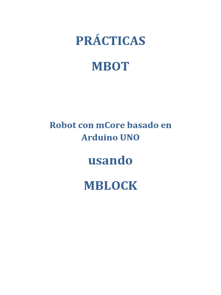 Prácticas de Robótica con mBot y mBlock | PDF | Giroscopio | Sensor