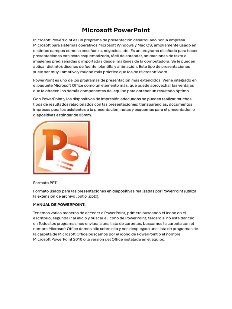Guía Completa de Microsoft PowerPoint | PDF | Microsoft PowerPoint ...