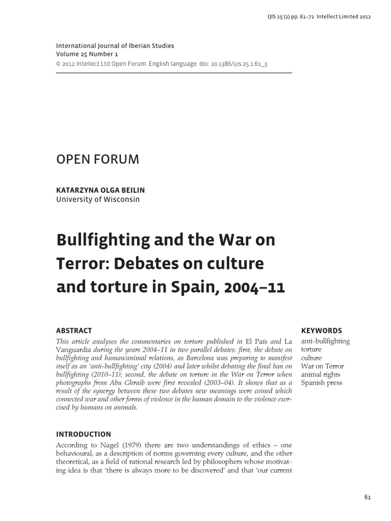 Bullfighting and War On Terror | PDF | Bullfighting | Guantanamo Bay ...