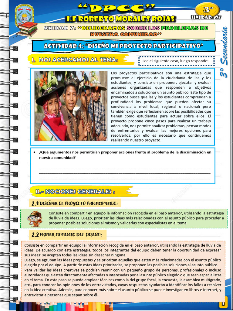 3° DPCC - Actv.04-Unid.7 2023 | PDF | Discriminación | Diseño