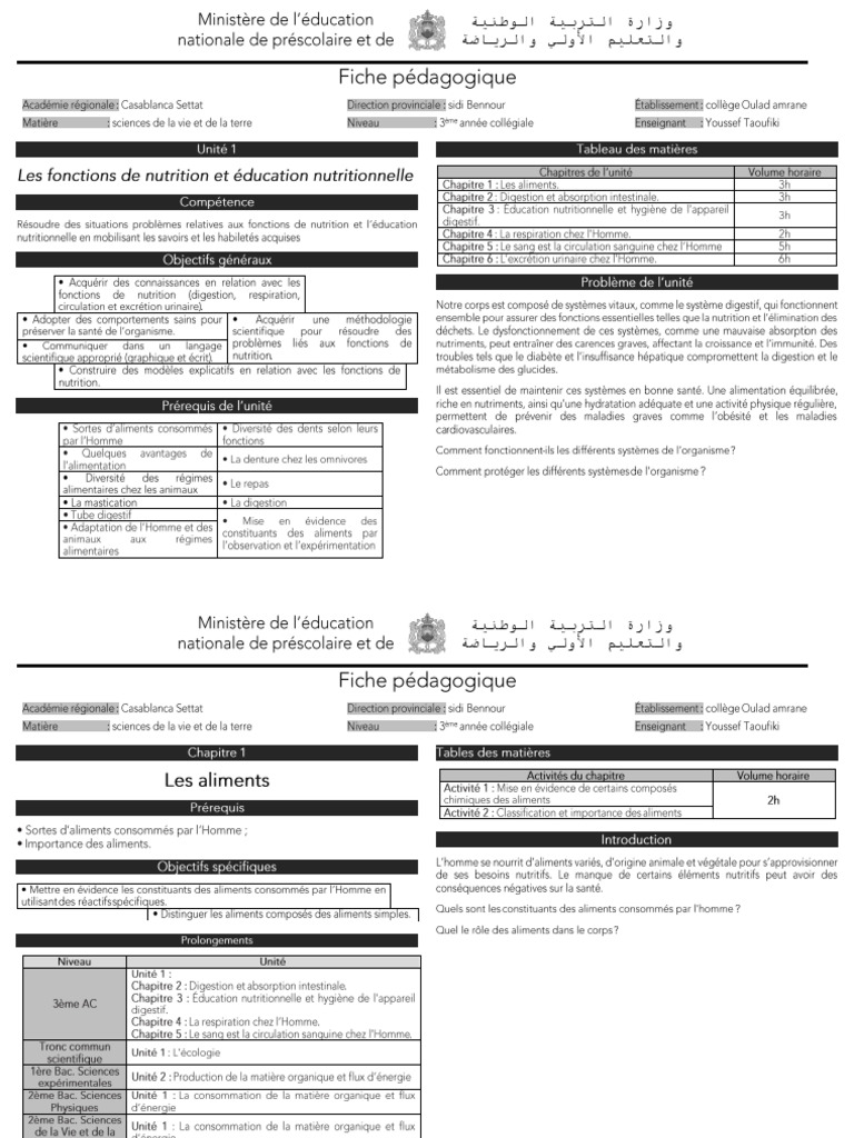 Fiche Pédagogique 3APIC | PDF