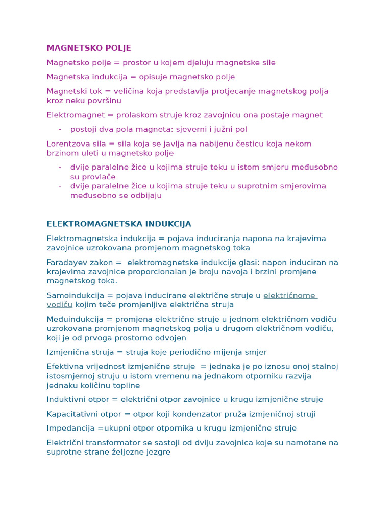 Fizika - Teorija | PDF