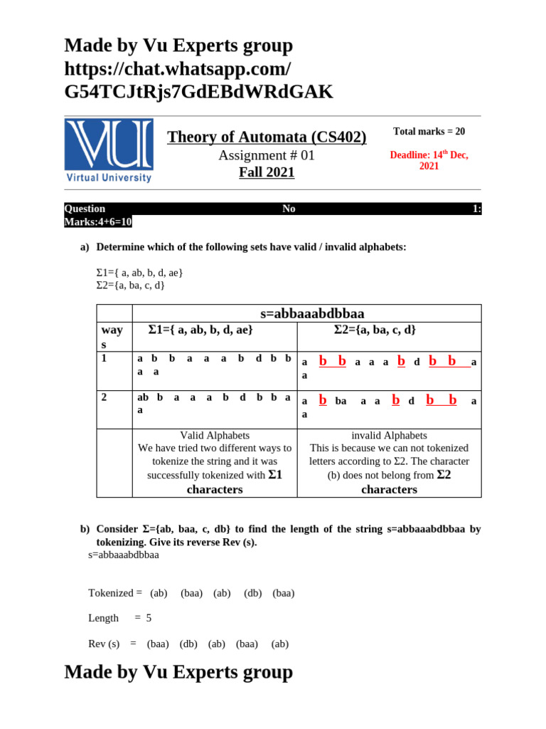 CS 402 Assignment 1 Solution | PDF | String (Computer Science) | Computer Programming
