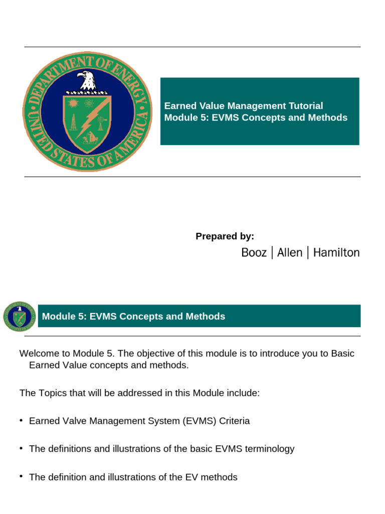 Earned Value Management Tutorial Module 5 | PDF | Business
