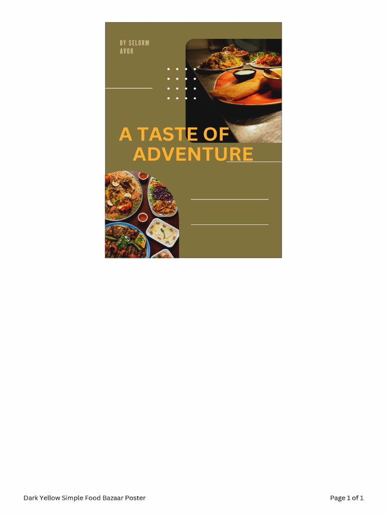 Dark Yellow Simple Food Bazaar Poster | PDF