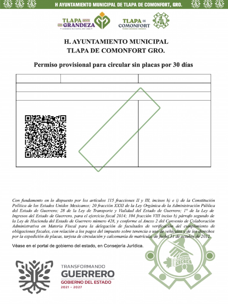 Permiso de Tránsito CDMX 2025 | PDF