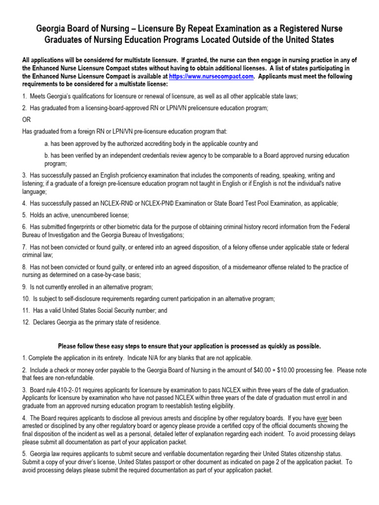 38 Application - RN Licensure by Repeat Exam (International Graduates ...