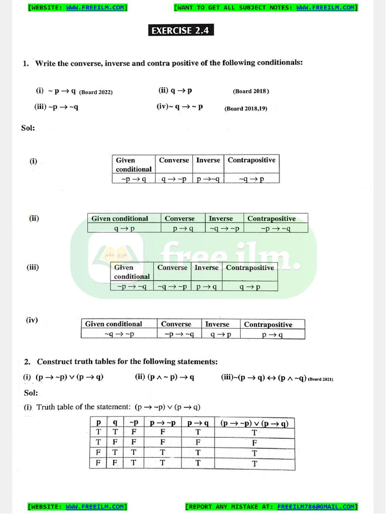 11th Maths Chap2 Ex 2.4 | PDF