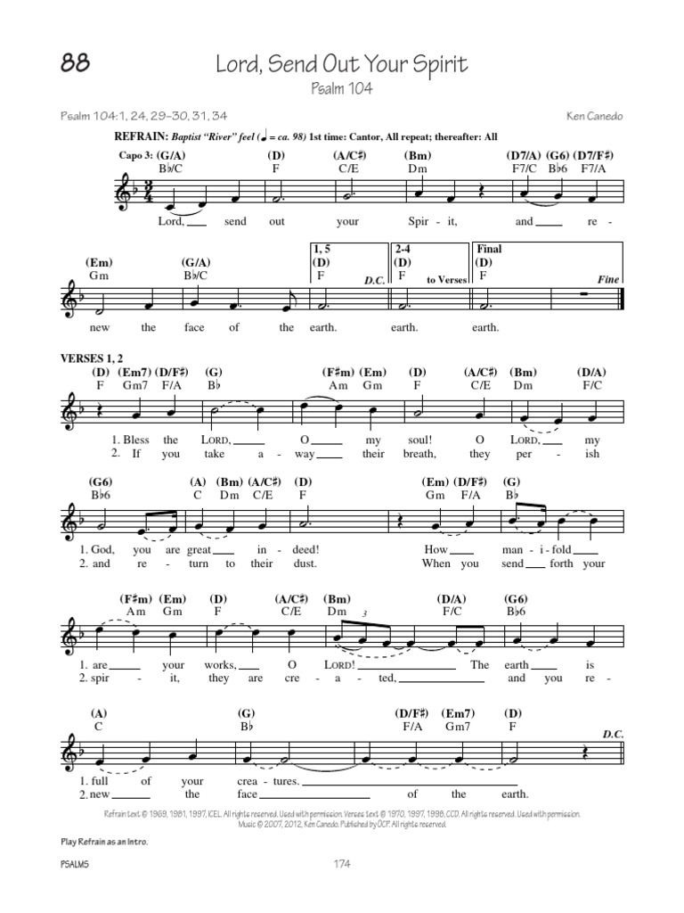 Lord, Send Out Your Spirit Psalm | PDF
