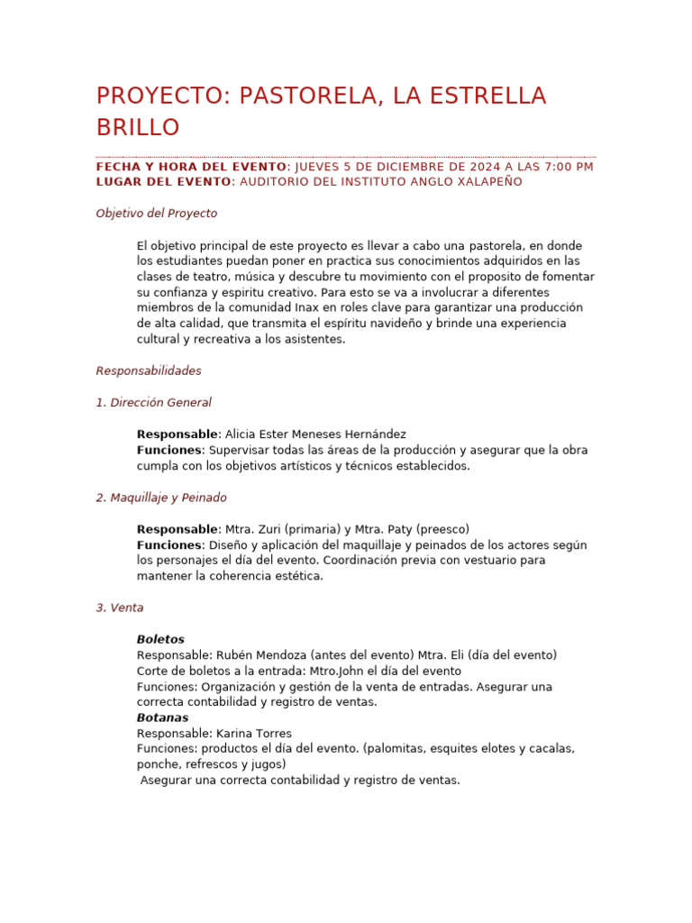 Pastorela Escolar: La Estrella Brillo | PDF