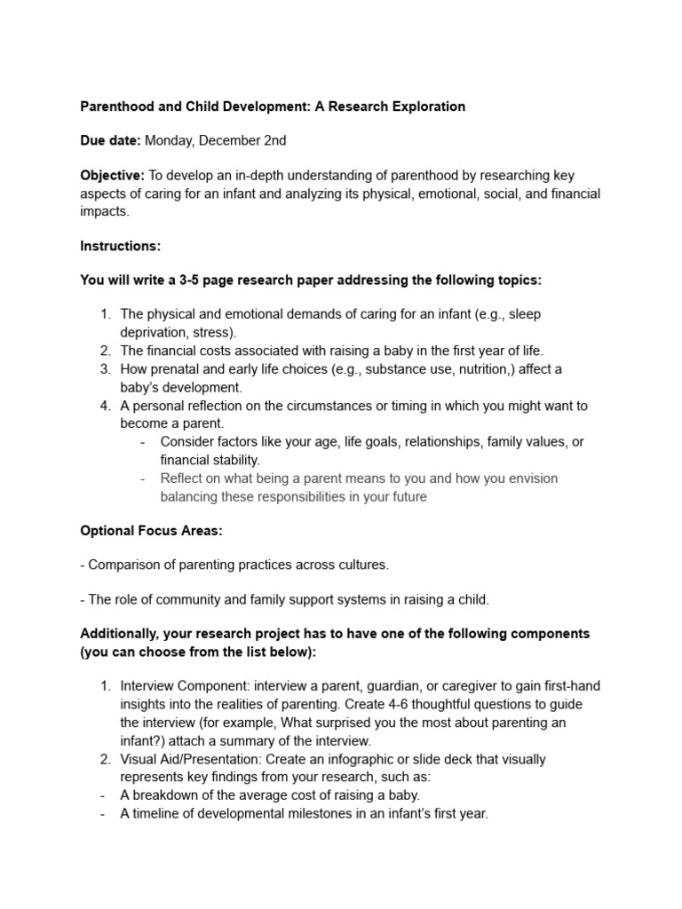 Parenthood Insights: Infant Care Research | PDF | Parenting | Infants