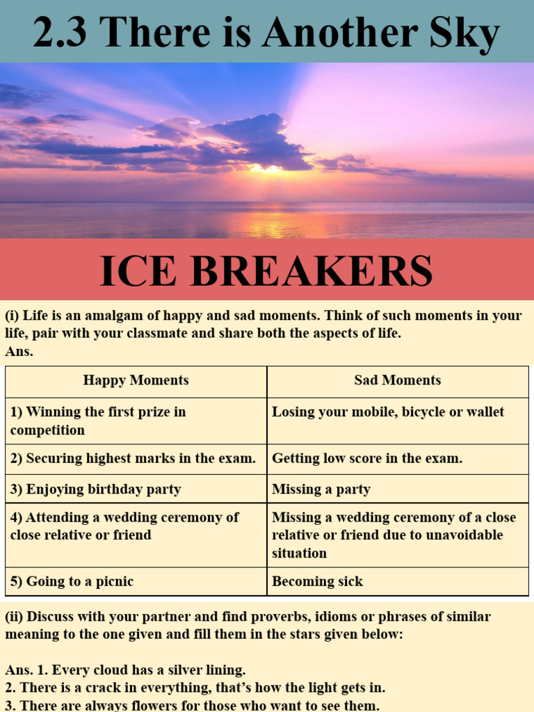 2.3 There Is Another Sky - Ice Breakers | PDF | Sky