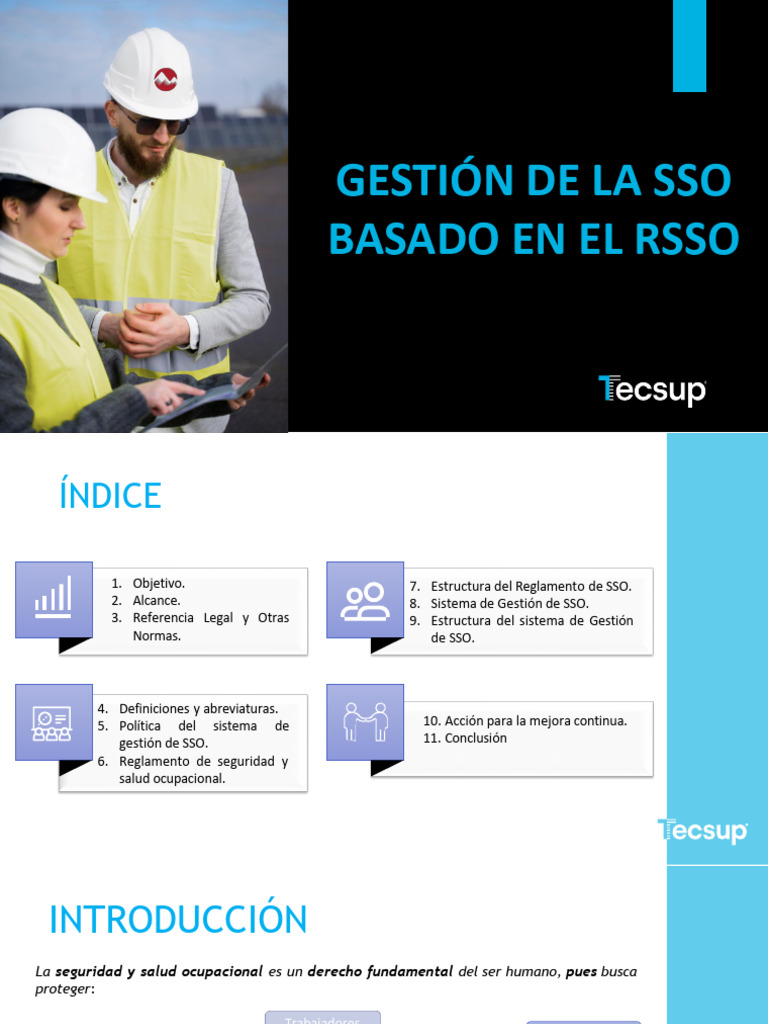 PPT - Gestión de La SSO Basado en El RSSO | PDF | Seguridad y salud ocupacional | Valores