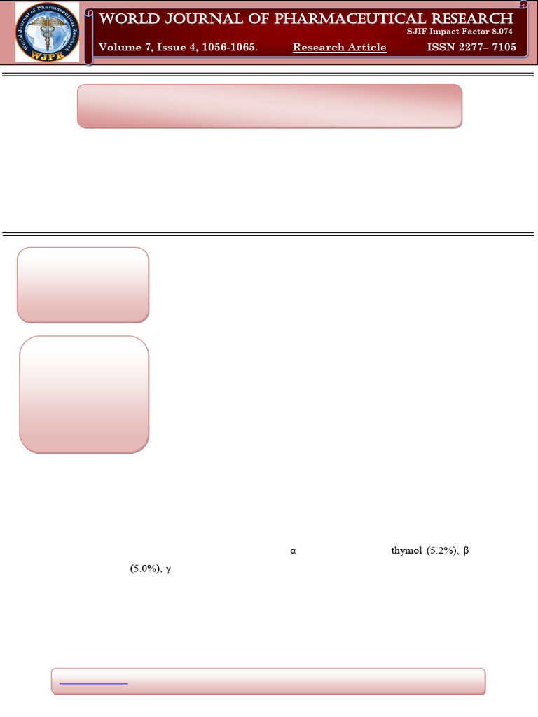 Article WJPR Journal | PDF | Gas Chromatography