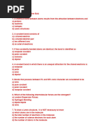 Bonding Practice Test PDF | PDF | Chemical Polarity | Covalent Bond