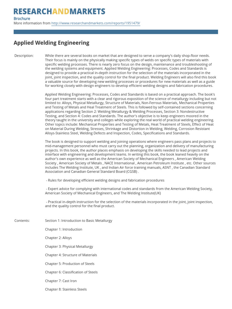 Applied Welding Engineering | PDF | Welding | Construction