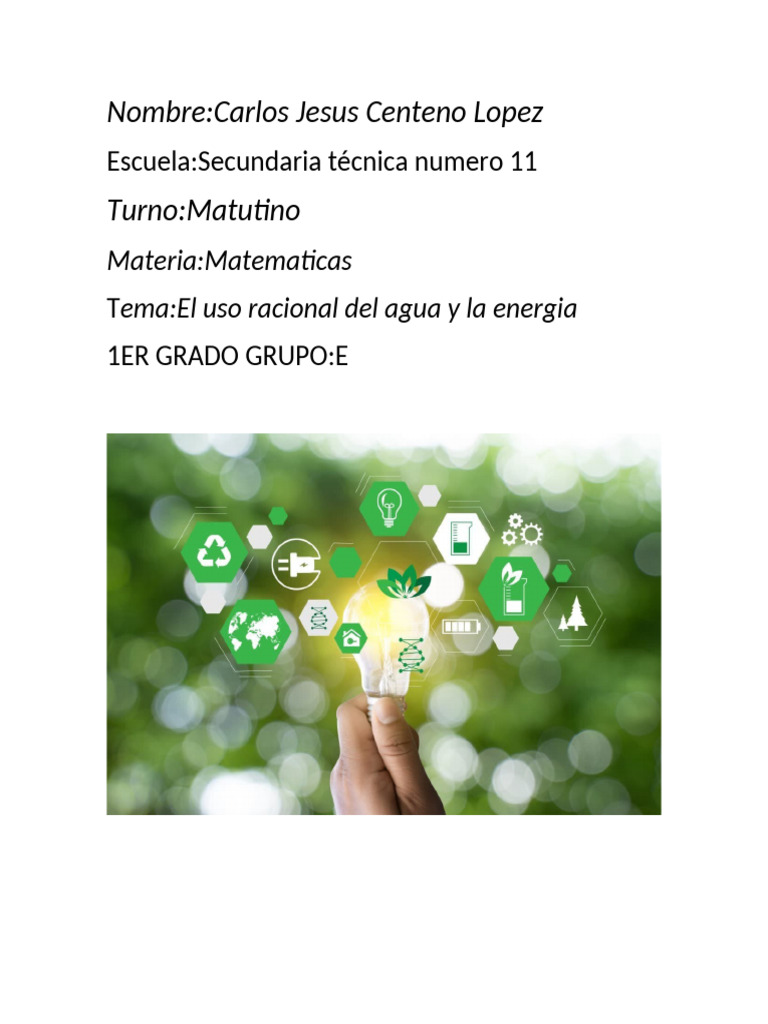 Uso Racional Del Agua y La Energia | PDF | Agua | Hidrología