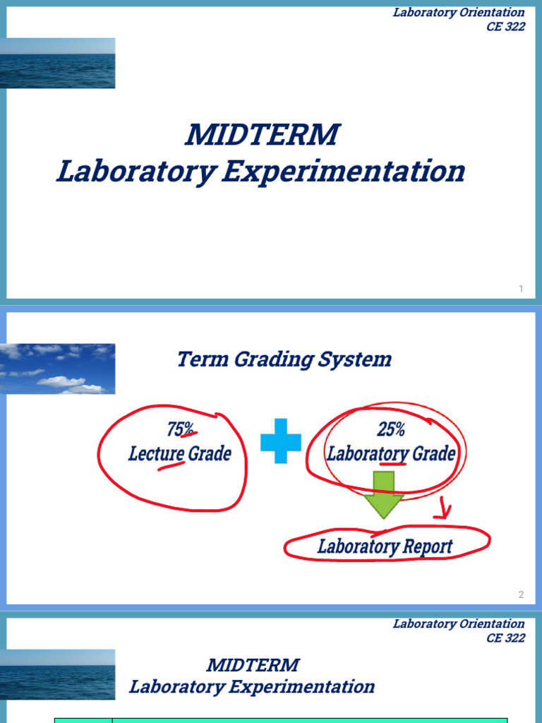 CE322 Midterm and Finals Laboratory 2024 2025 | PDF | Earth Sciences | Soil Science