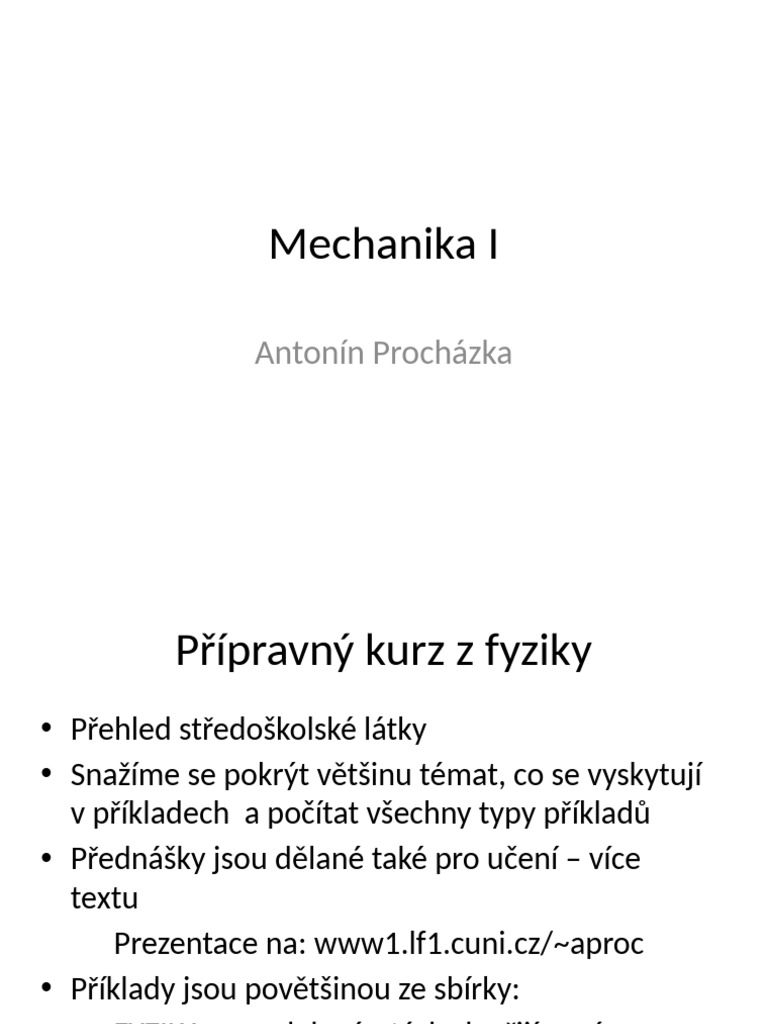 Fyzika 1 | PDF