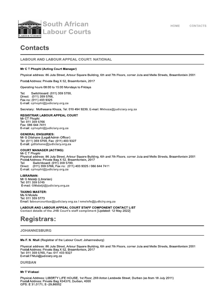 Contacts | PDF