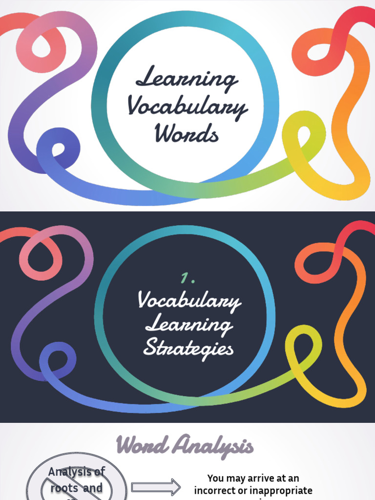 Learning Vocabulary Words - Part 2. Fundamentos 2. Nobile Evelyn | PDF ...