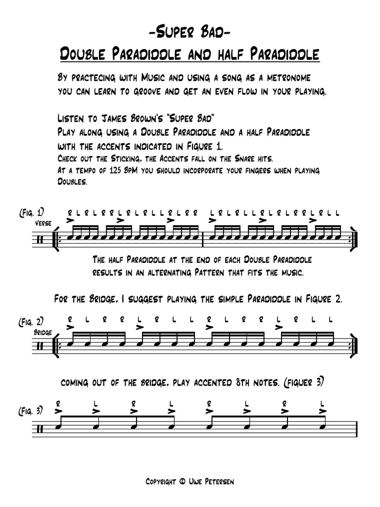 Super Bad Paradiddle Exercise | PDF