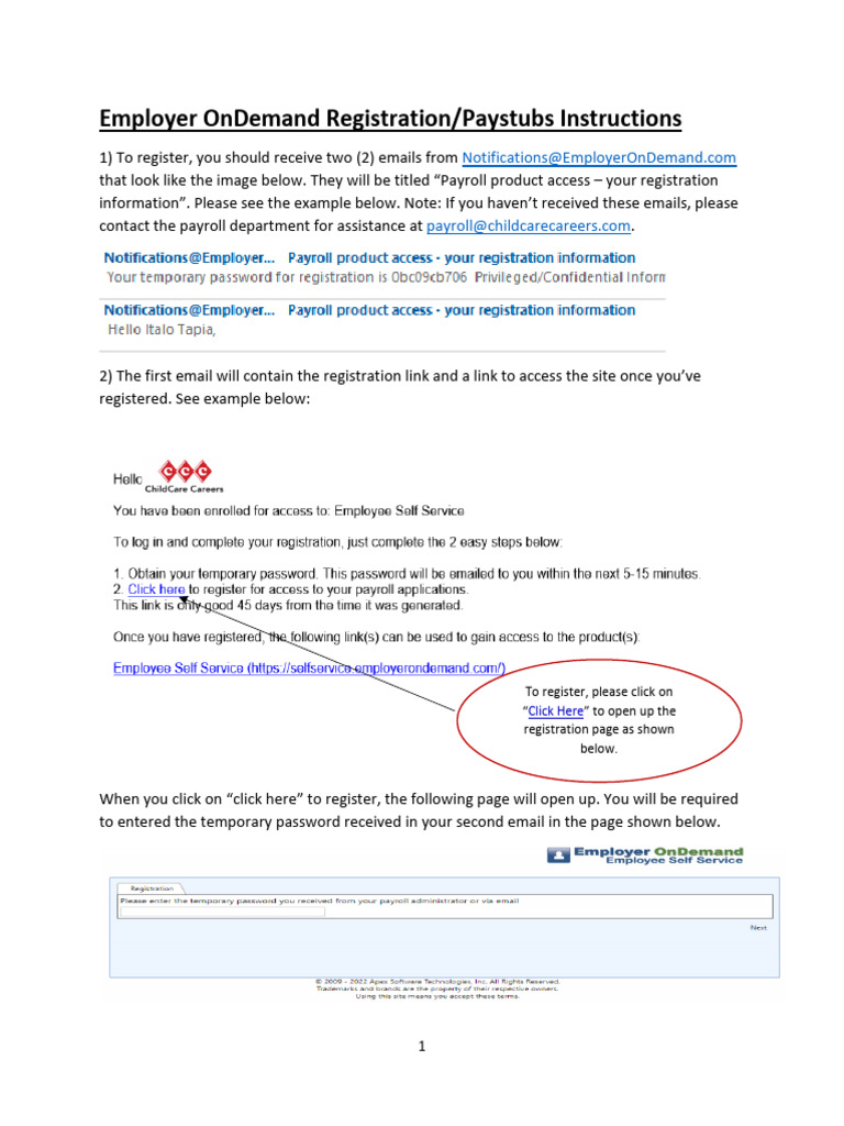 Employer On Demand Paystub Instructions | PDF | Paycheck | Login