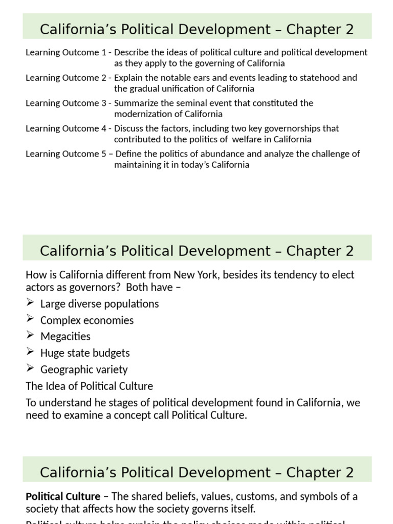 Chapter 2 - California's Political Development | PDF | California