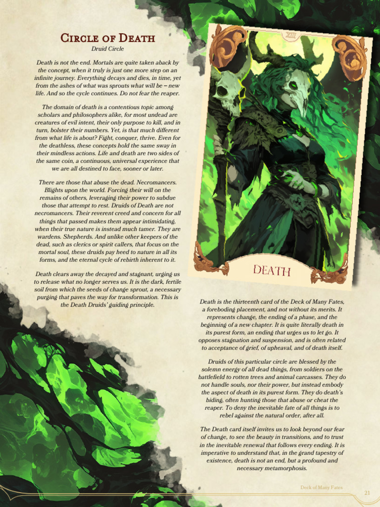 Druid Circle of Death Showcase | PDF | Death