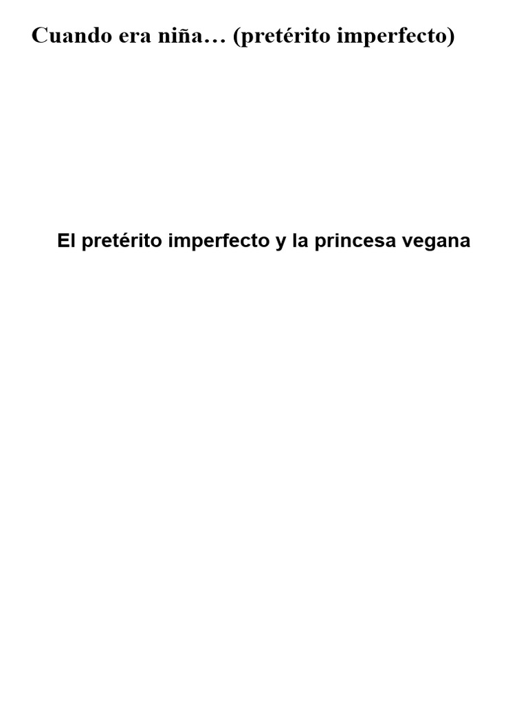 Uso del Pretérito Imperfecto en Español | PDF