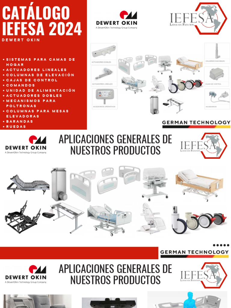 Catálogo Iefesa - Dewert Okin - 2024 | PDF | Rueda | Máquinas