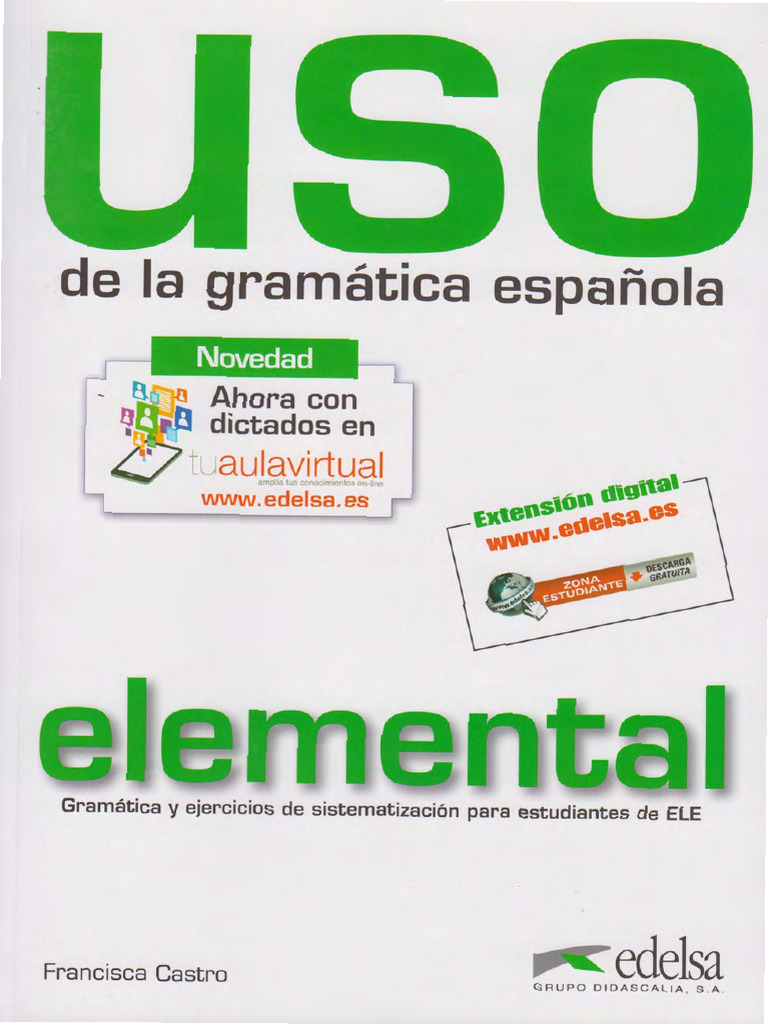 Uso de La Gramática Española. Nivel Elemental | PDF