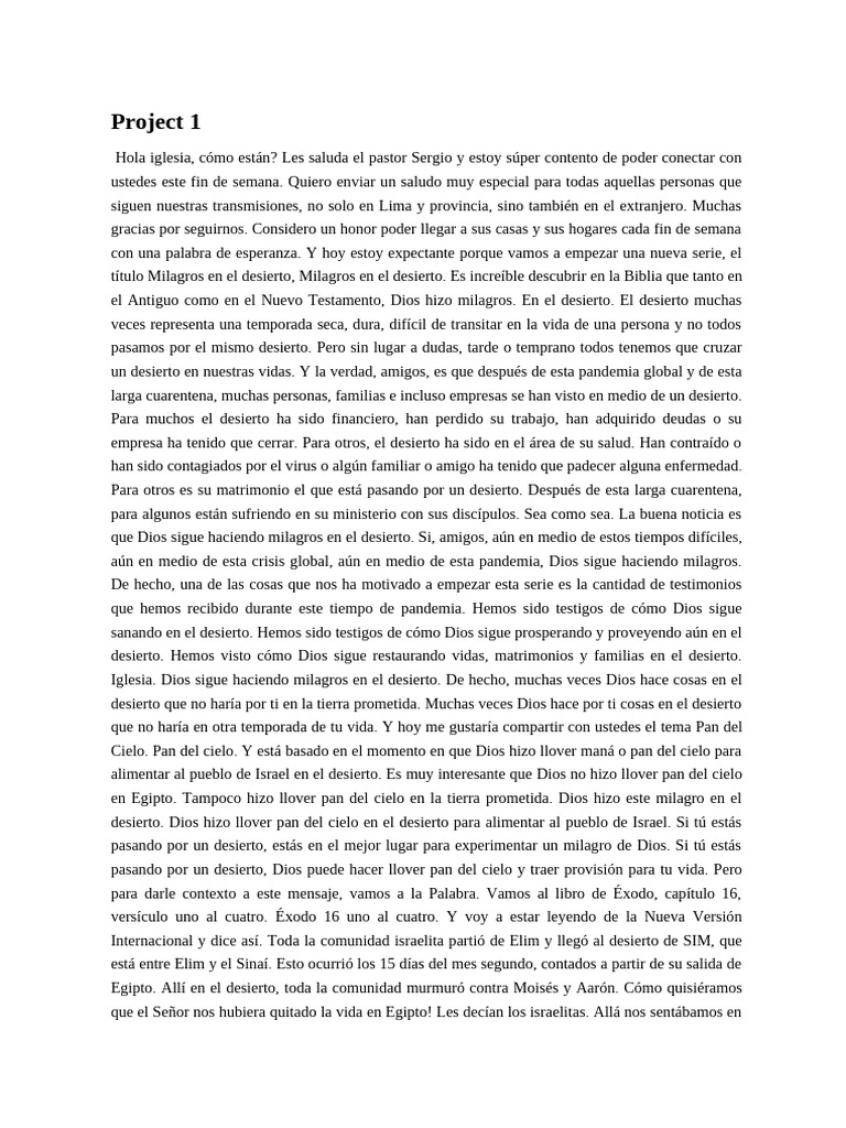 Pan Del Cielo | PDF | Moisés | Oración