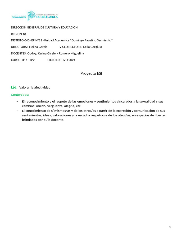 proyecto ESI 3° | PDF | Ansiedad | Las emociones