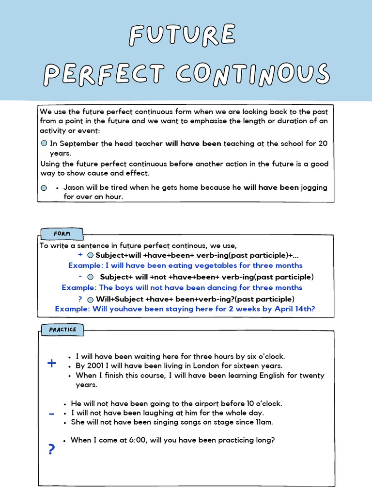 12-Future Perfect Continous | PDF | Languages | Foreign Language Studies