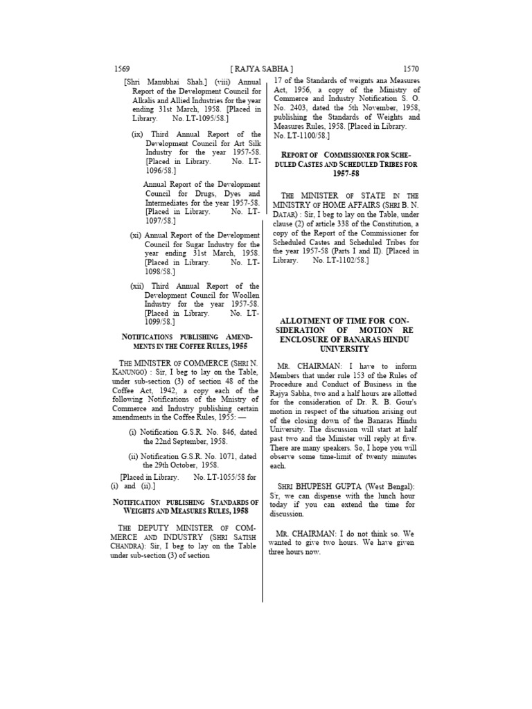 Rajya Sabha Debate Part - II (Insertion of New Section 24A) | PDF ...