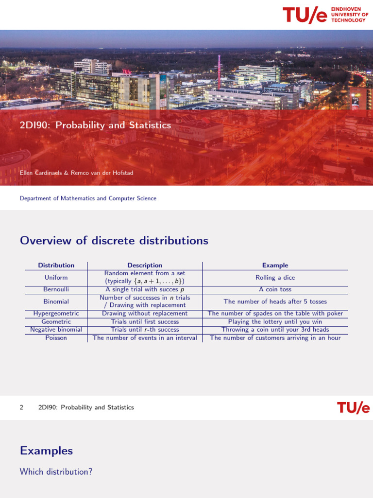 Lecture 5 Prob&Statistics | PDF | Probability Distribution | Probability Density Function