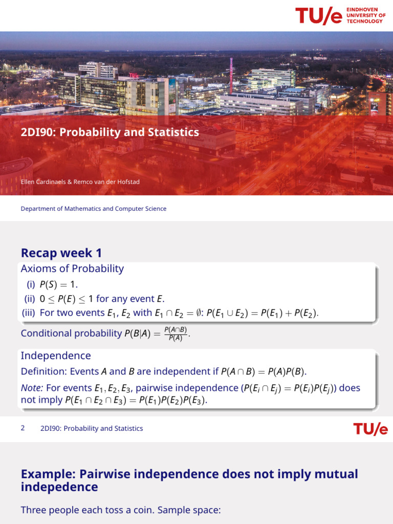 Lecture 3 Prob&Statistics | PDF | Applied Mathematics | Mathematical Concepts