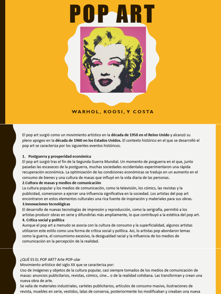 Orígenes y características del Pop Art | PDF | Collage | Expresionismo