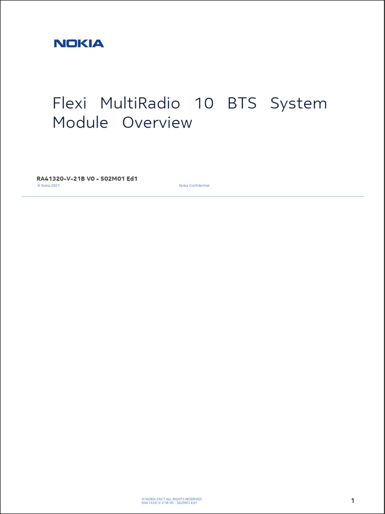 S02M01 SG RA41320-V-21B Flexi MultiRadio 10 BTS System Module Overview ktjp3p81 | PDF | Lte ...