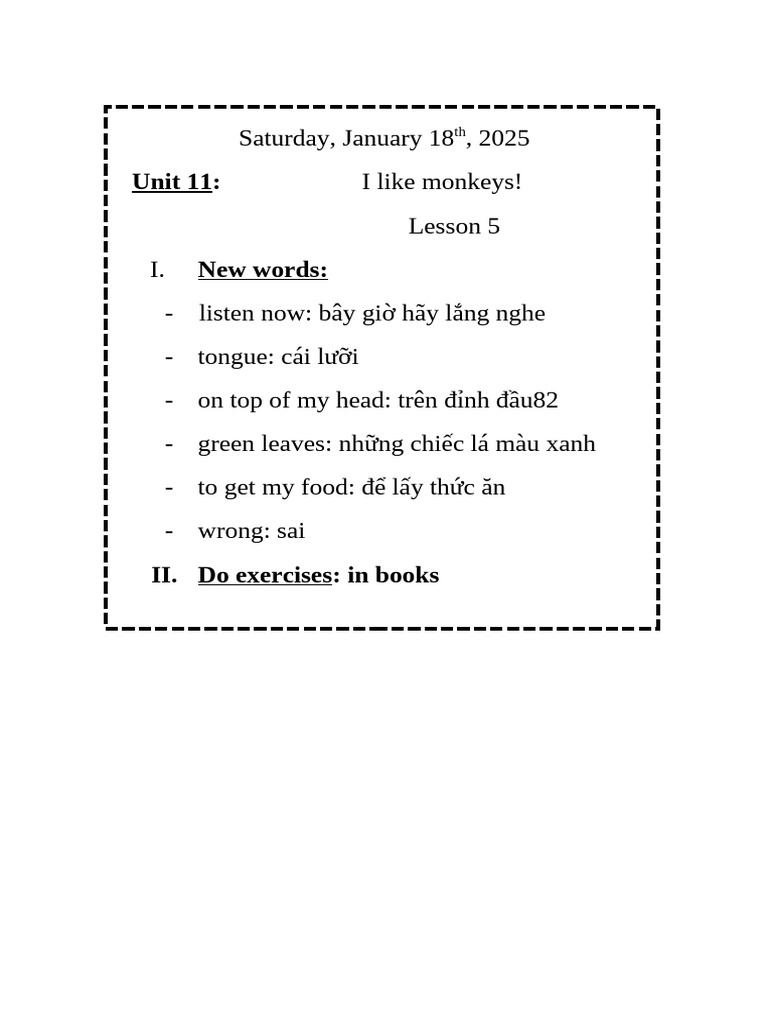 Fa1 Unit11 Lesson 5 | PDF