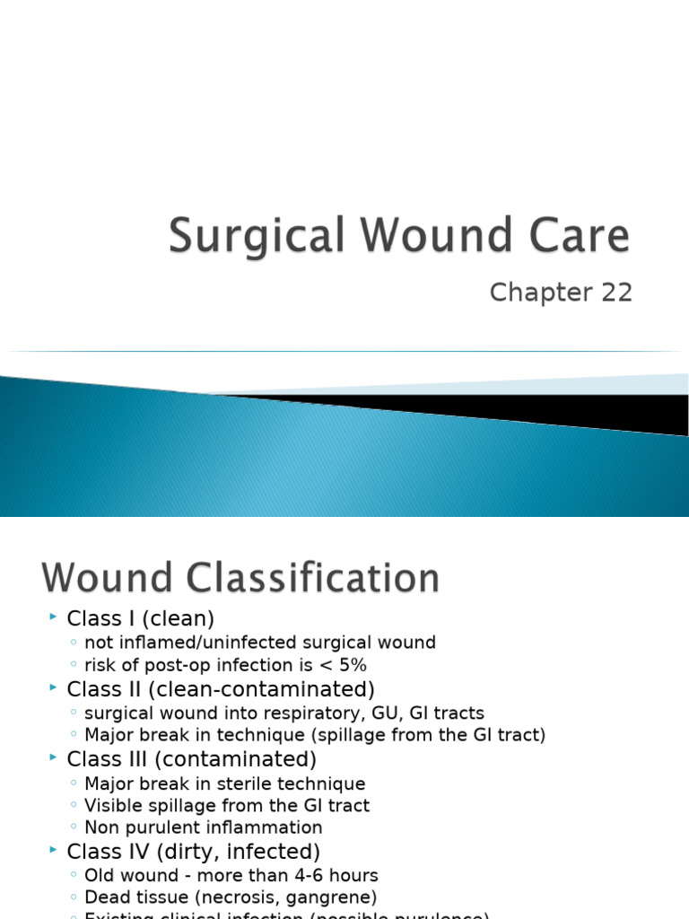 Fundamentals Surgical Wound CareCh 22 | PDF | Medical Specialties ...