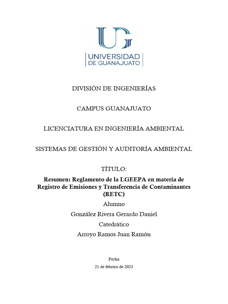 Reglamento de La LGEEPA en Materia de Registro de Emisiones y ...