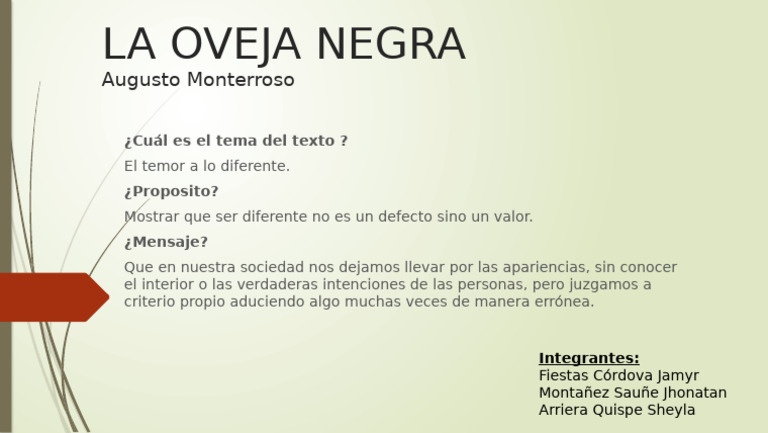 Diapo La Oveja Negra Pdf