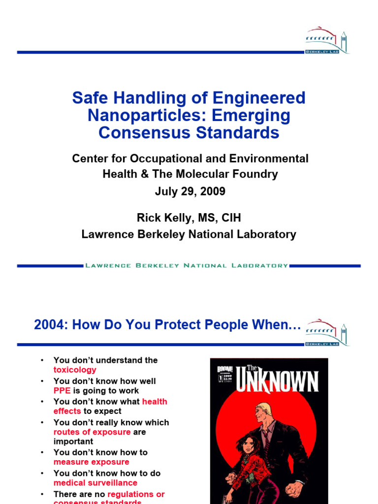 LBNL Nanoparticle Safety | PDF | Personal Protective Equipment ...