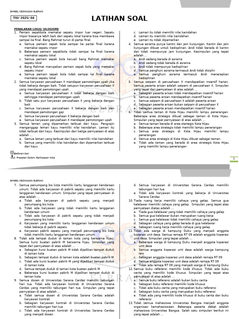 4 TIU - Silogisme | PDF