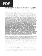 OTBI Reports | PDF | Oracle Corporation | Icon (Computing)