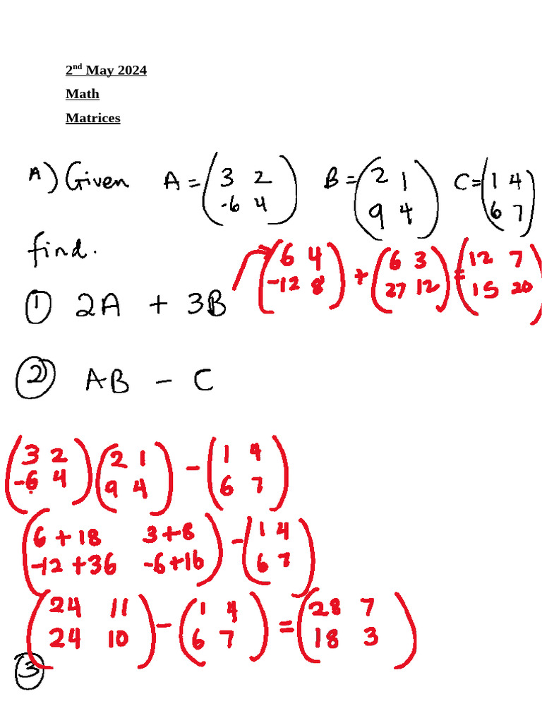Understanding Matrices in Math | PDF